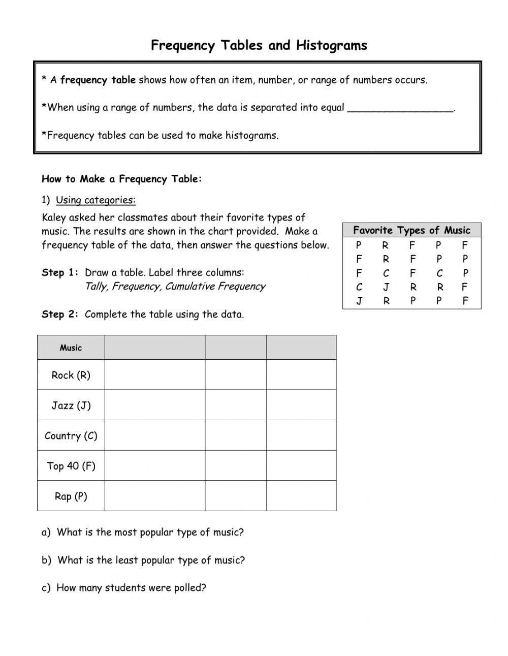 Histogram Guided Work online exercise for | Live Worksheets