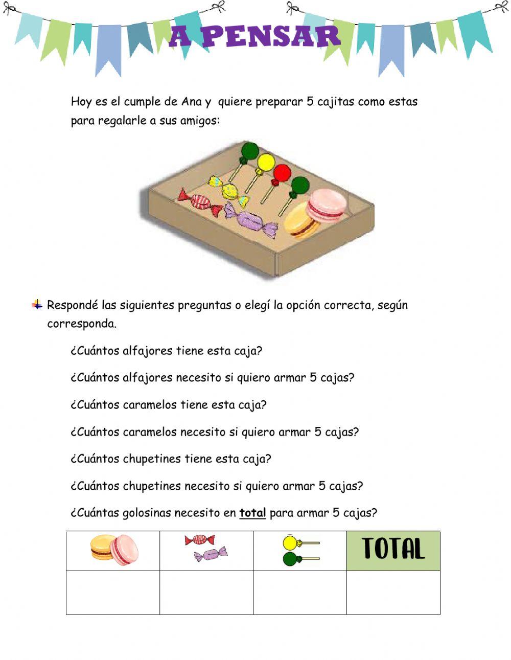 A pensar exercise | Live Worksheets