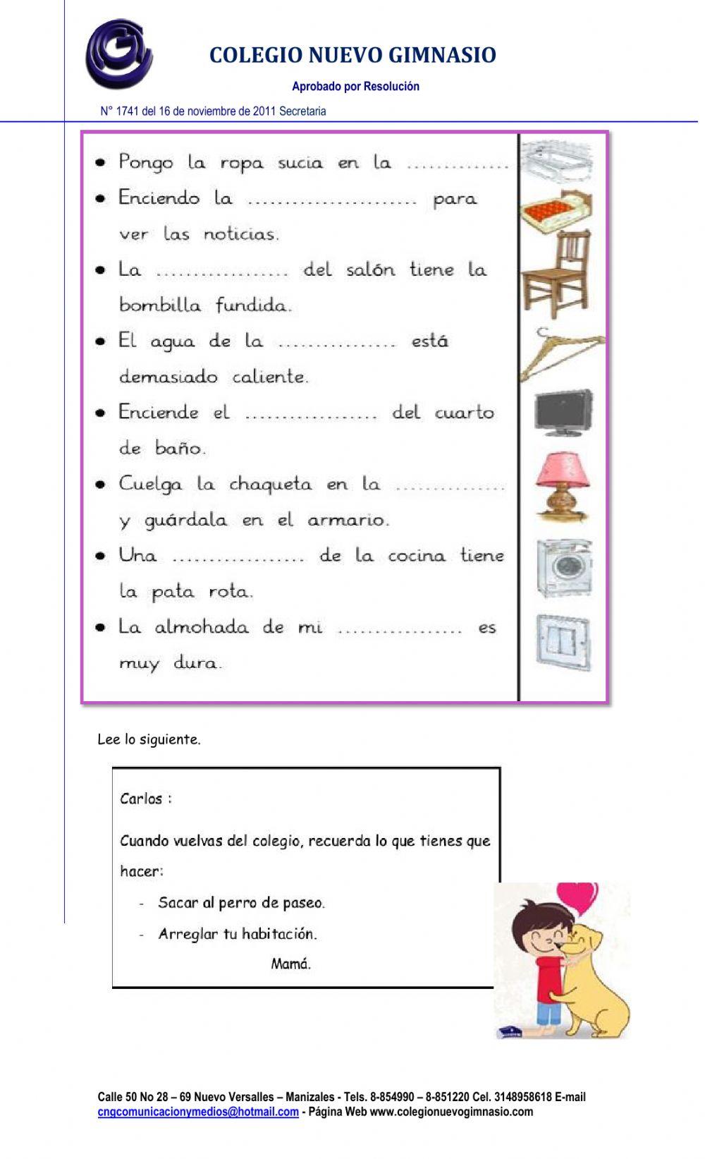 Pdf online activity: Español | Live Worksheets