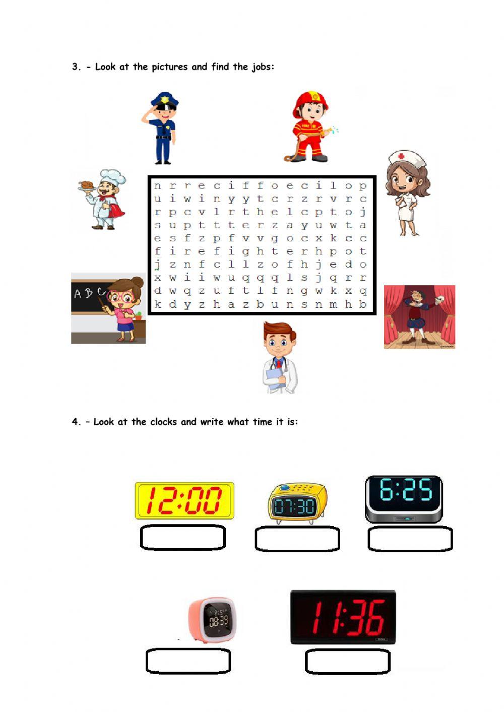 Midterm exam third grades interactive worksheet | Live Worksheets