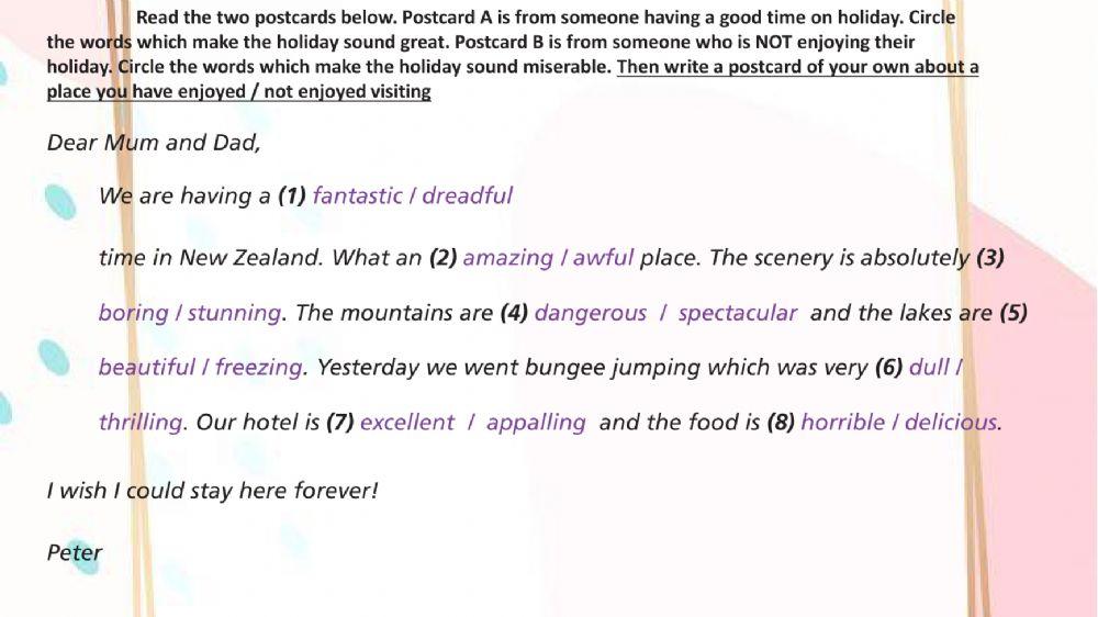 Destinations interactive worksheet | Live Worksheets