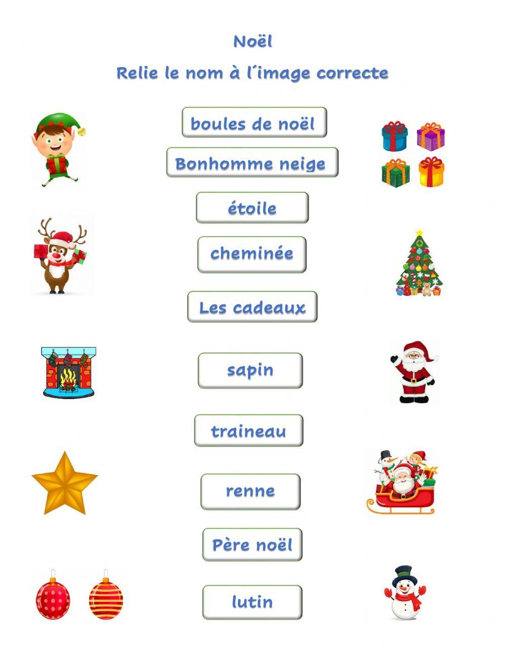 Noël | Free Interactive Worksheets | 623026