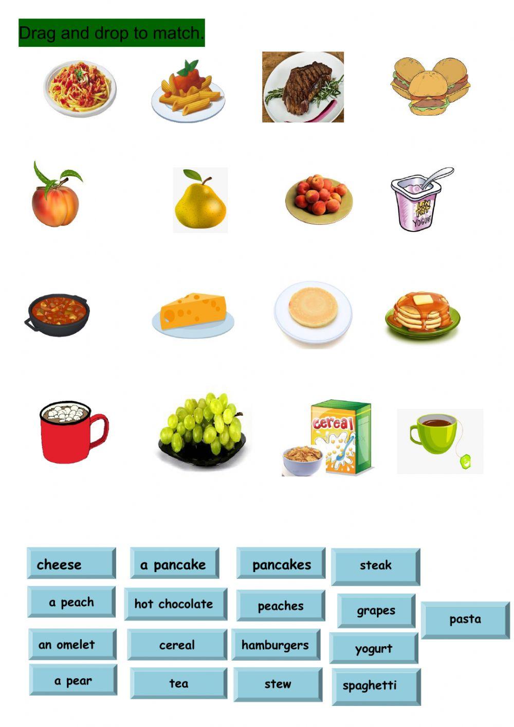 Things to eat 1046 | Hmwe | Live Worksheets