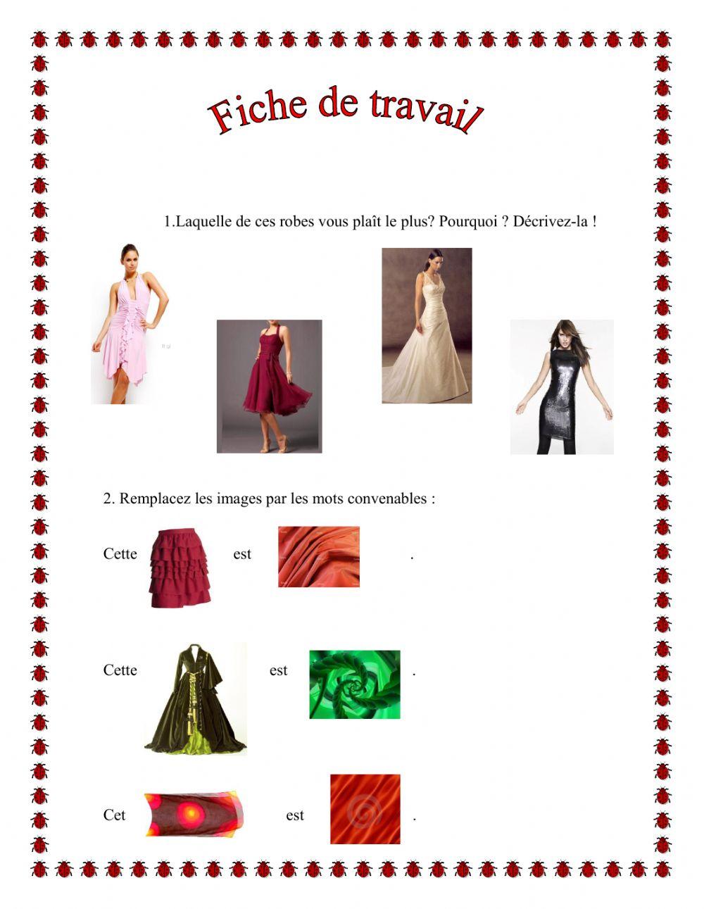 Ma robe. 4599147 | Fetcu Mihaela Elena | Live Worksheets