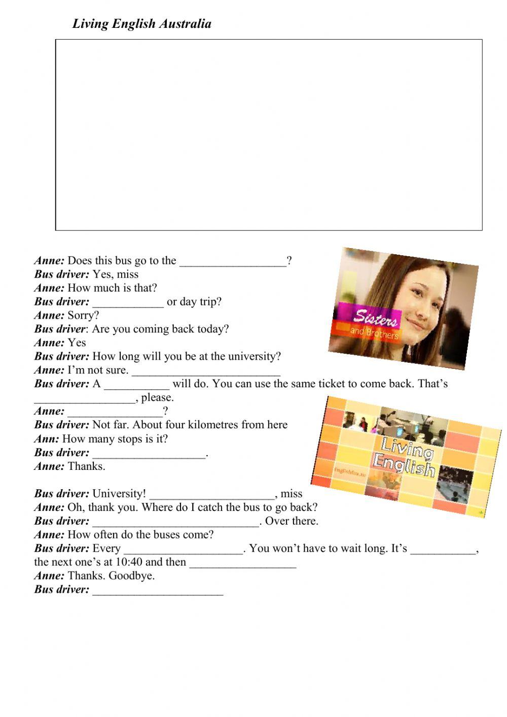 Bus trip worksheet | Live Worksheets