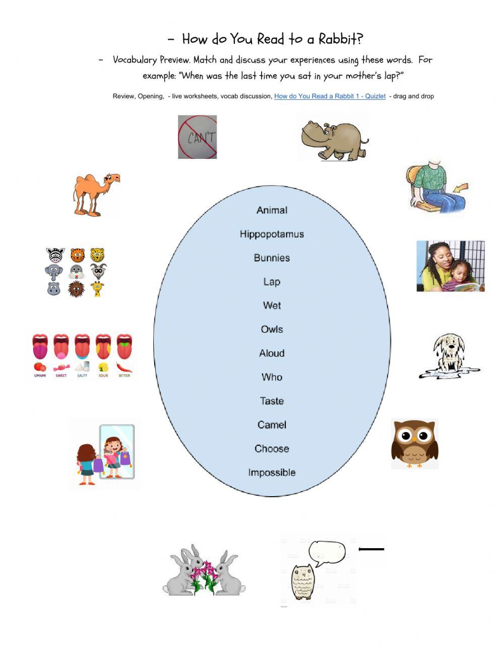 How do you read to a Rabbit worksheet | Live Worksheets