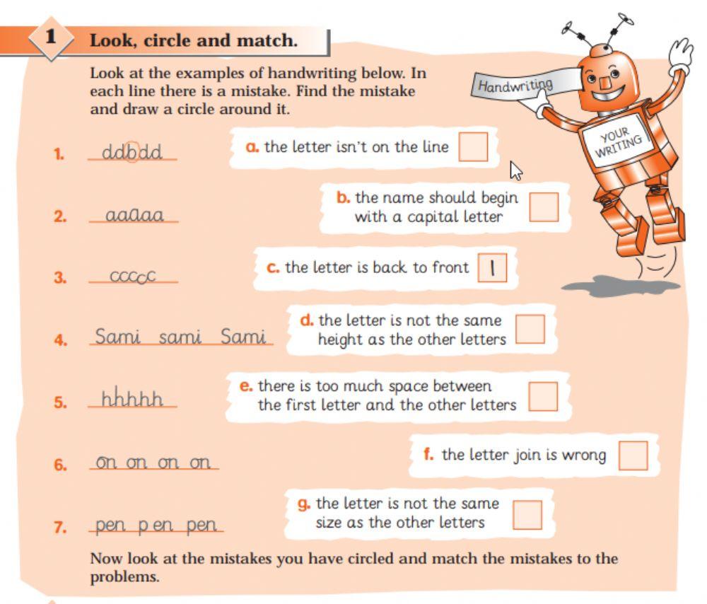 Look and match exercise for 7 | Live Worksheets