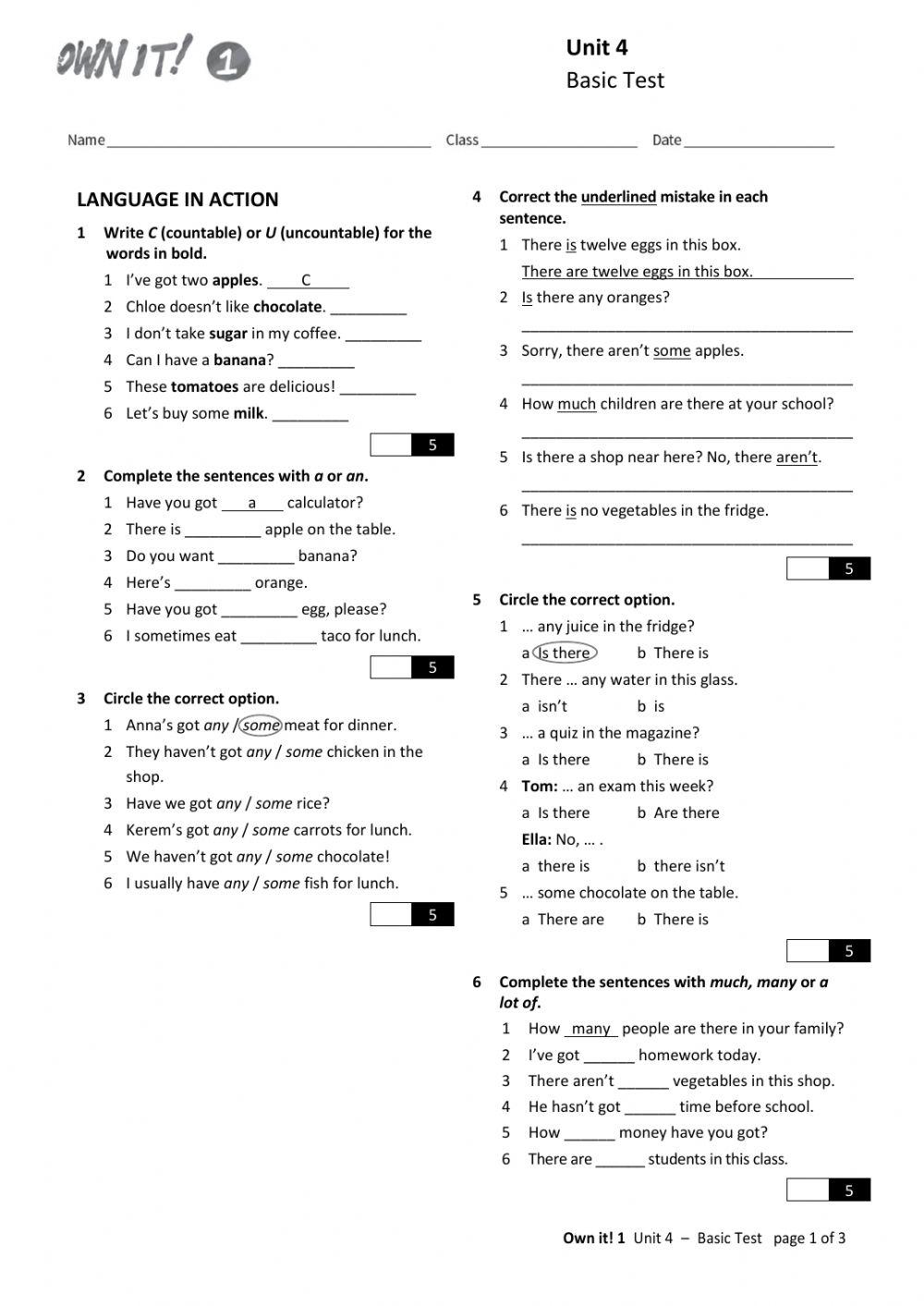 Own it unit 4 6354933 | KasiaPiskorek | Live Worksheets