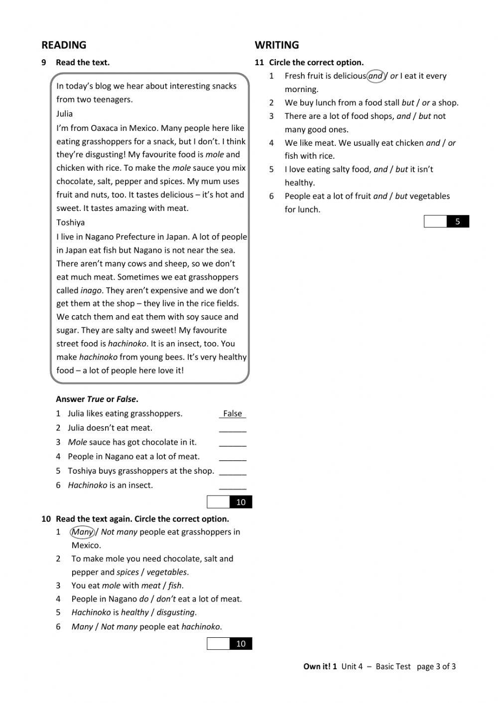 Own it unit 4 6354933 | KasiaPiskorek | Live Worksheets