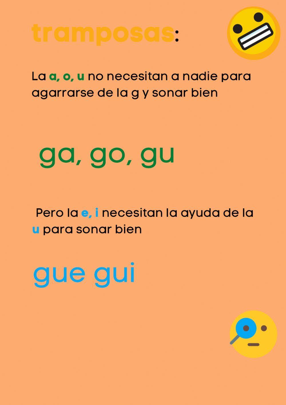 630528 | Uso g y gu | Laura Cáceres | LiveWorksheets