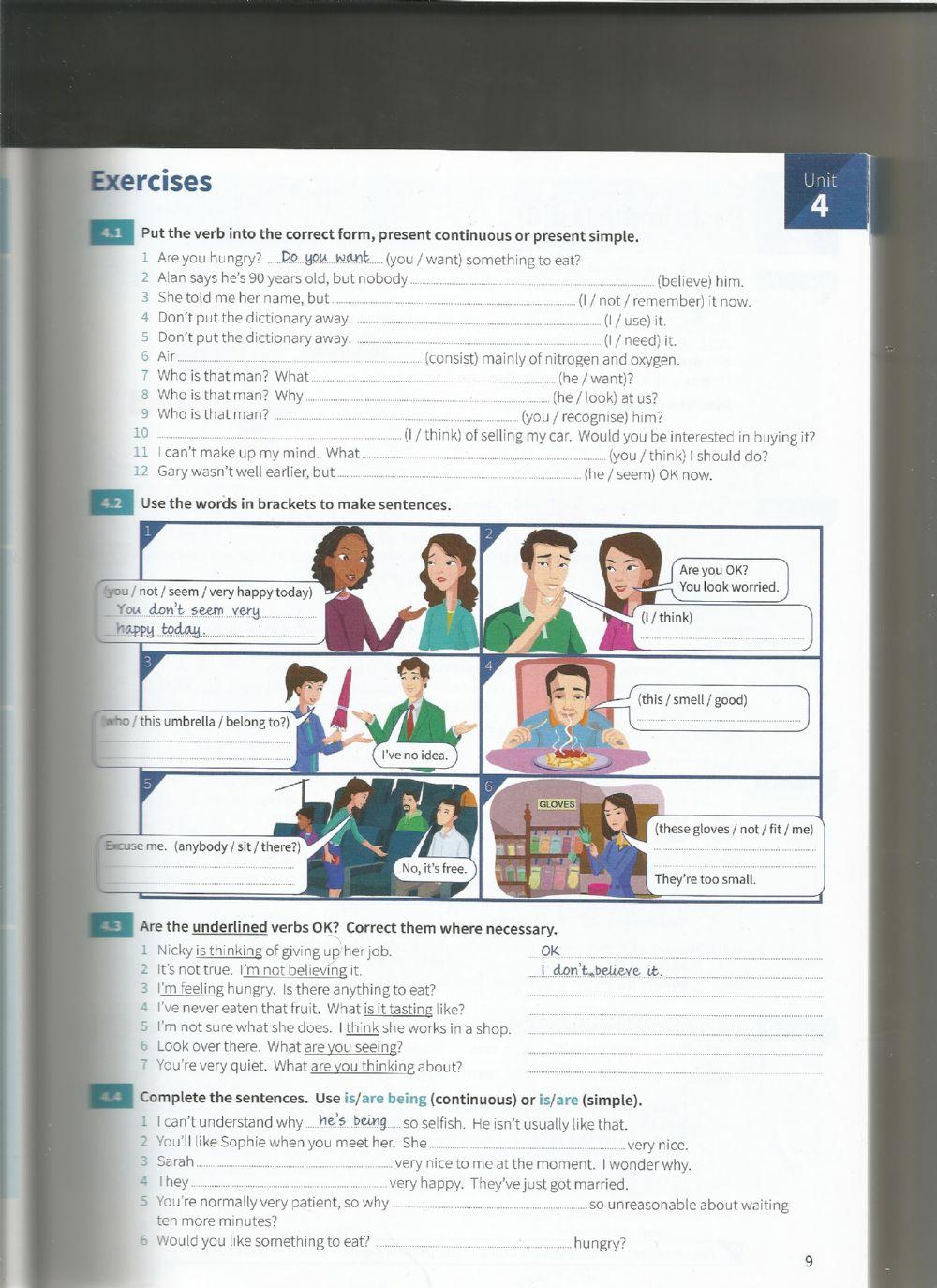 Present simple versus present continuous - mixed uses online exercise ...