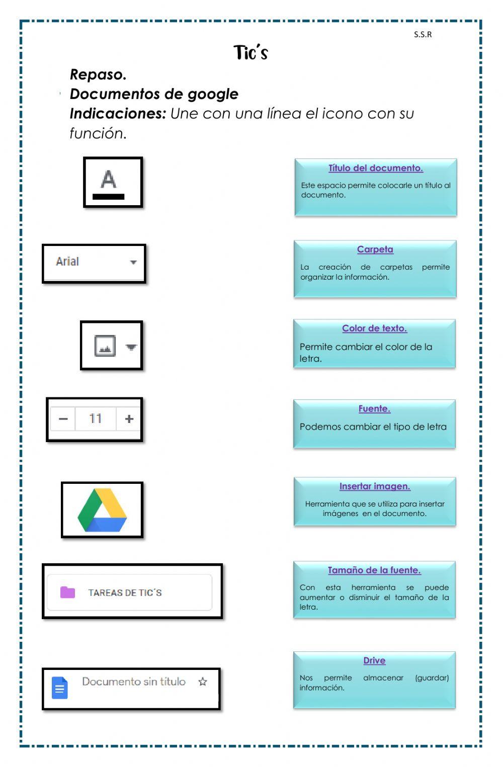 Repaso. Documentos de Google... online exercise for | Live Worksheets