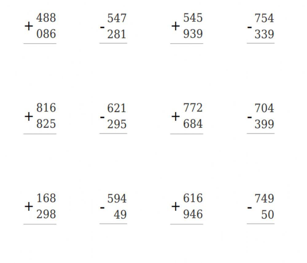 Sumes i restes | Free Interactive Worksheets | 629163