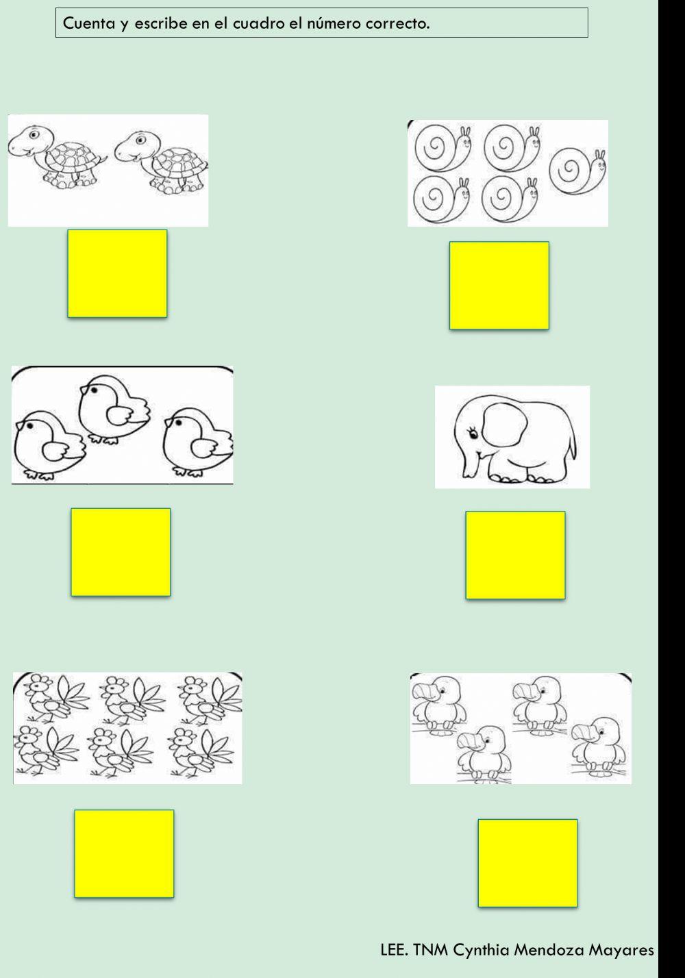 Conteo interactive activity for Nivel especial | Live Worksheets