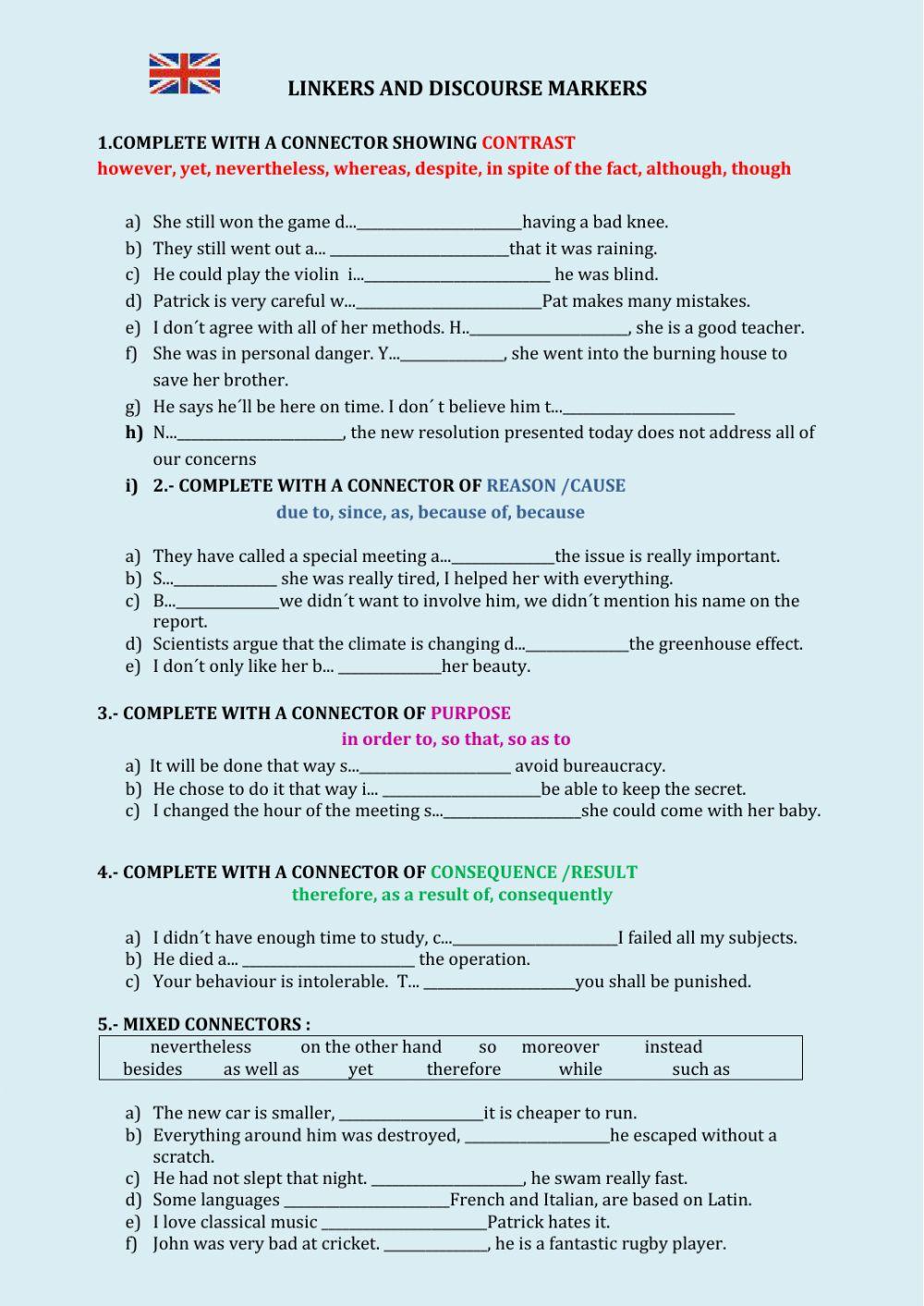 Linking words activities 629401 | acordoba | Live