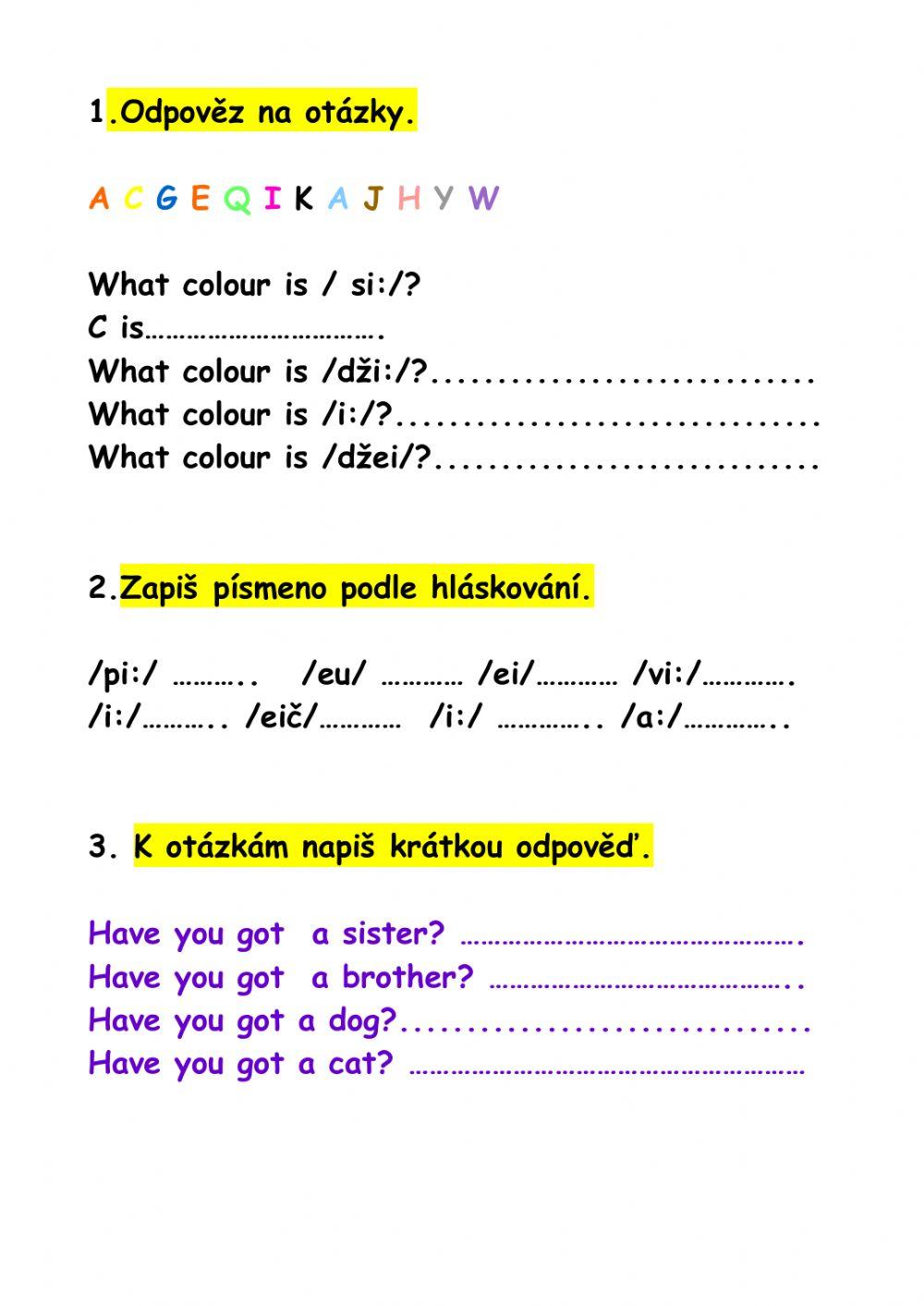 Test 4.rocnik Unit 1 -8 worksheet | Live Worksheets