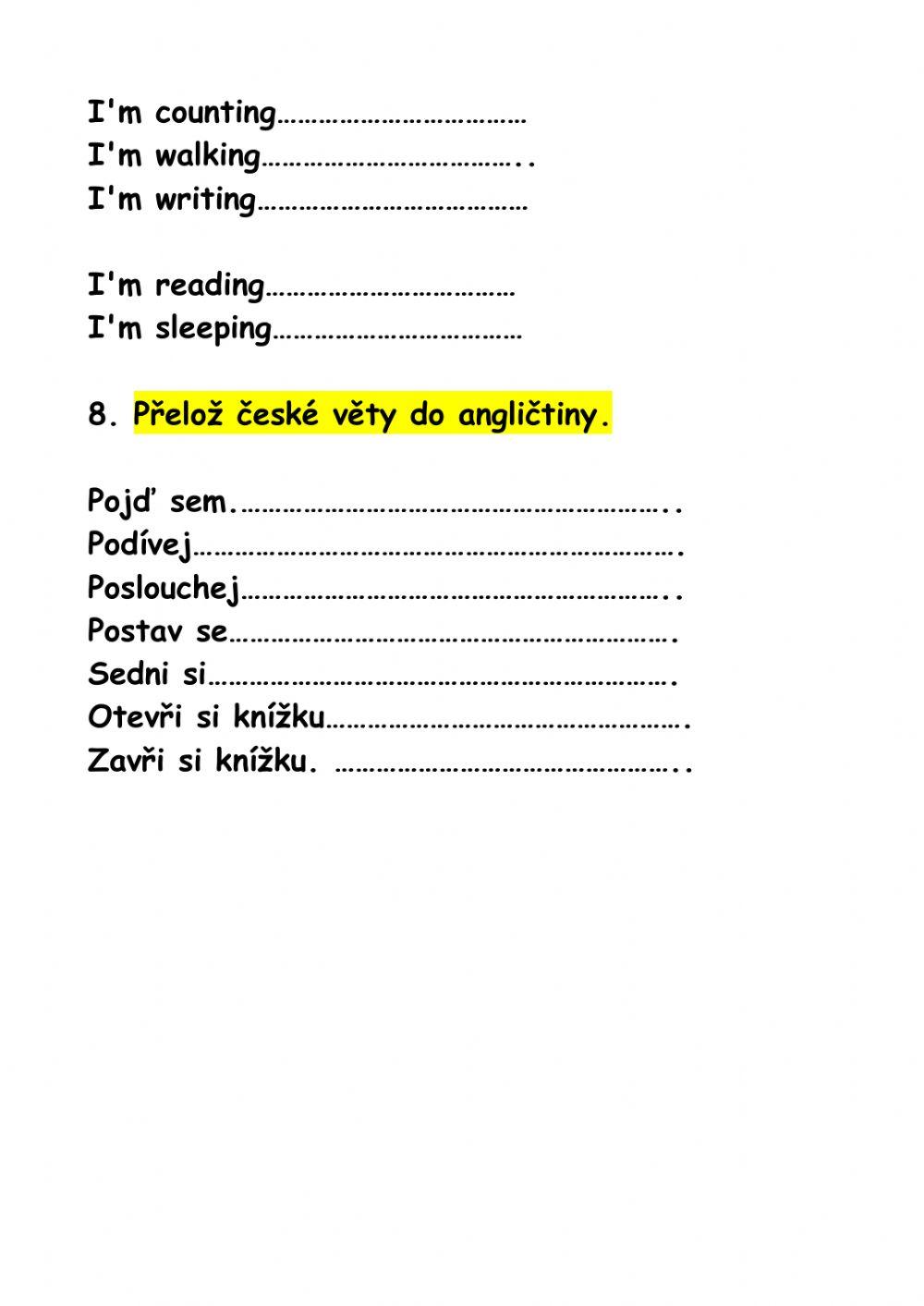 Test 4.rocnik Unit 1 -8 worksheet | Live Worksheets