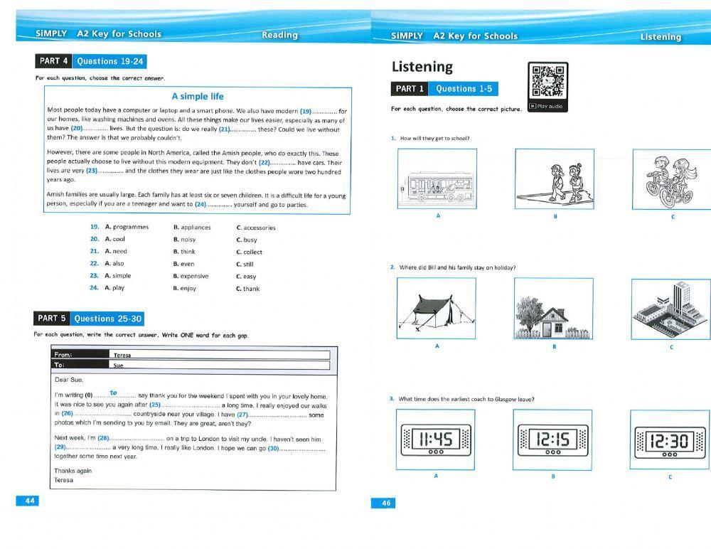 KET - Simply A2… | Free Interactive Worksheets | 5345100