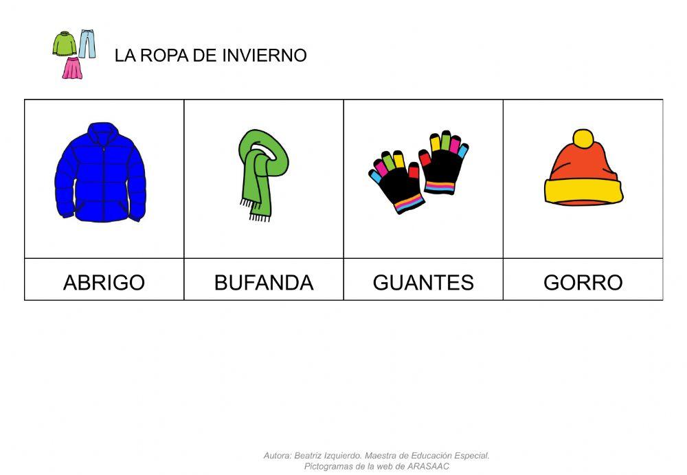 Vocabulario del invierno (II) worksheet | Live Worksheets