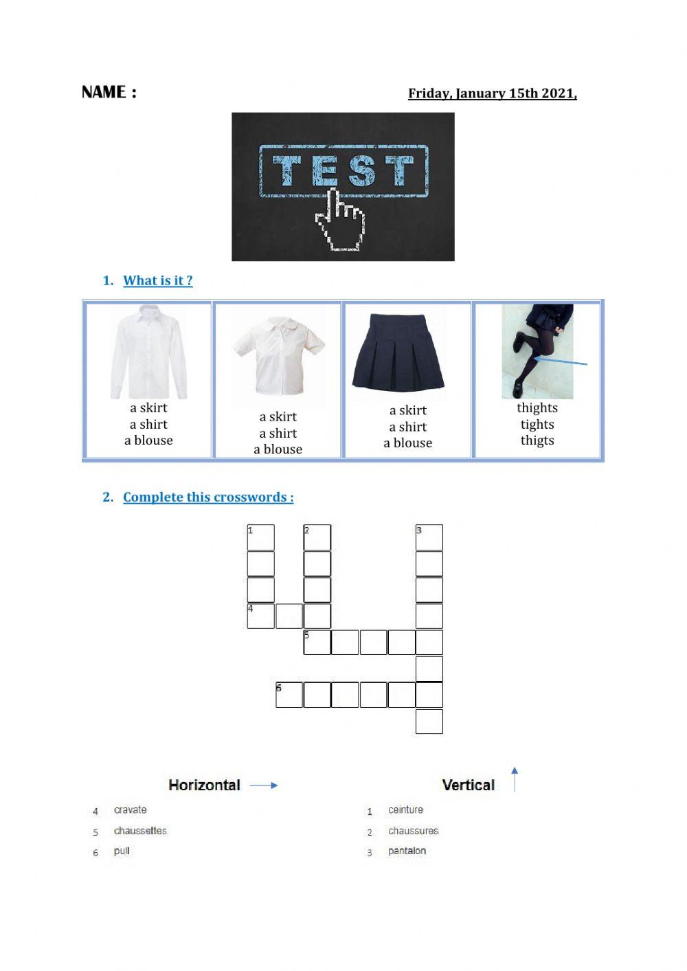 School uniform … | Free Interactive Worksheets | 633135