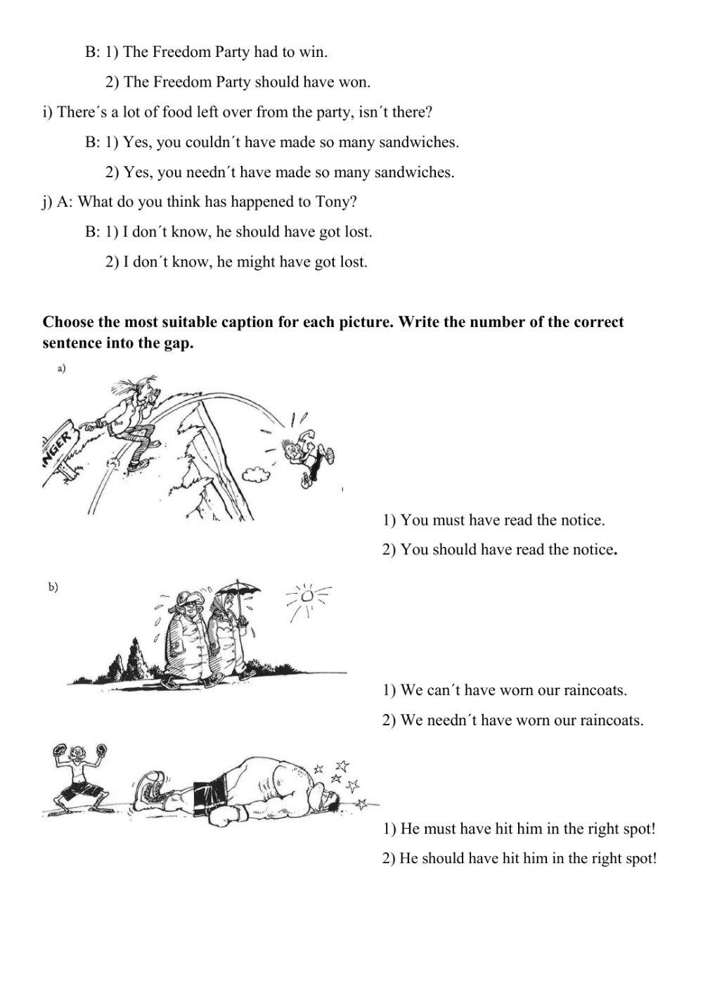 B2 Modal Verbs online exercise for | Live Worksheets