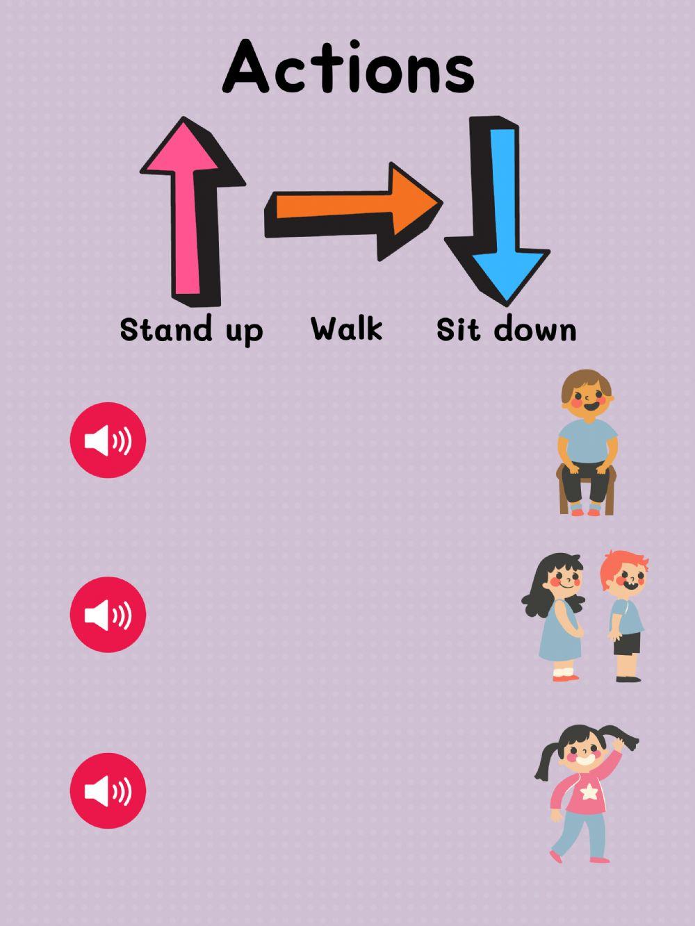 Actions - Mouse and Me | Live Worksheets