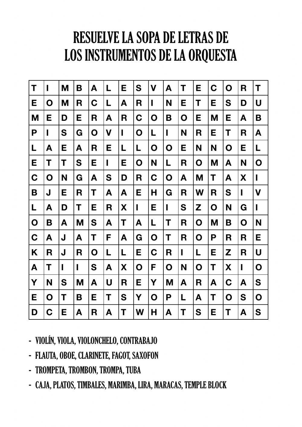 Sopa de letras … | Free Interactive Worksheets | 633550