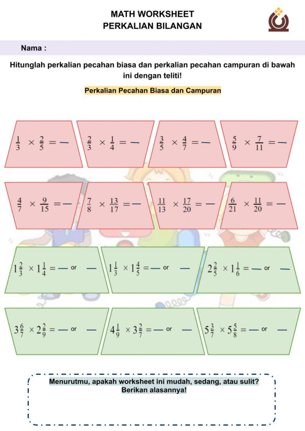 Perkalian Pecahan | Silmie Yashifa Eldhyawati | Live