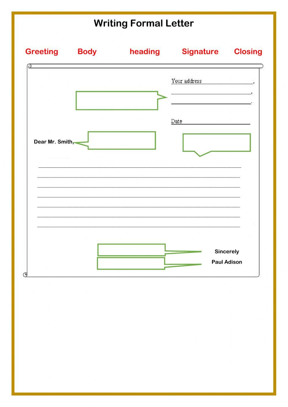 Part of letter worksheet | Live Worksheets