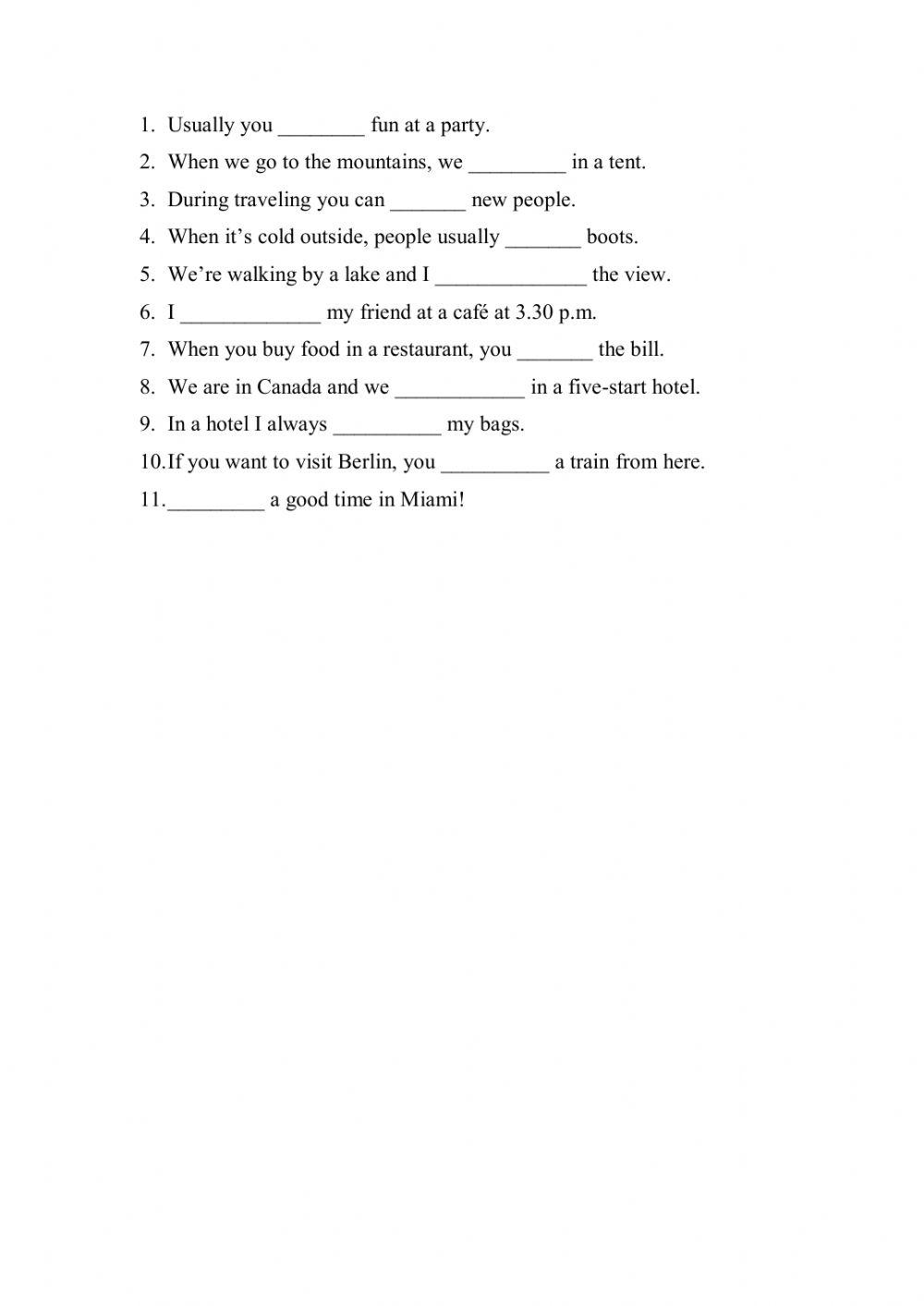 Verb phrases online pdf worksheet | Live Worksheets