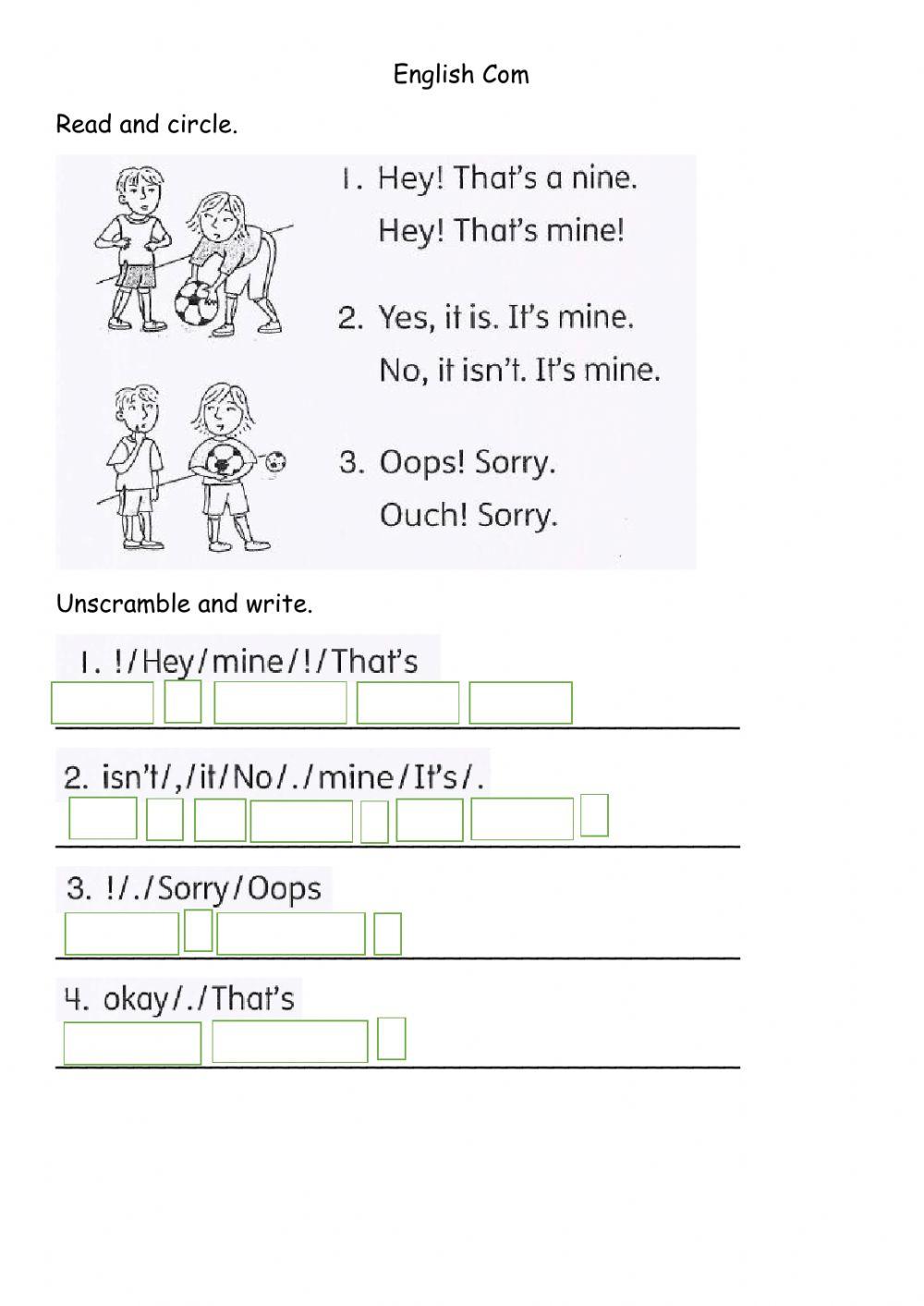 Simple Sentences activity | Live Worksheets