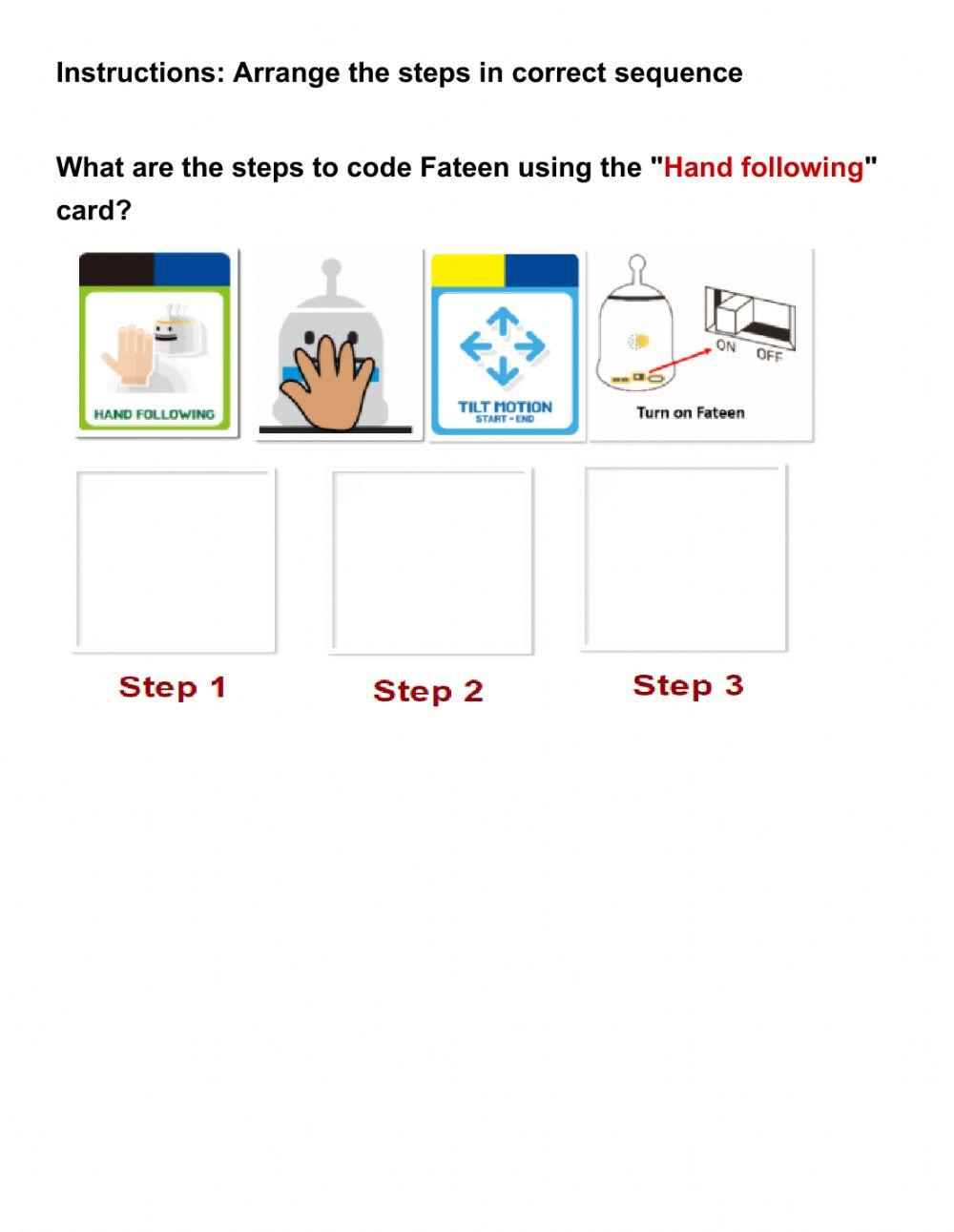 Hand Following worksheet | Live Worksheets