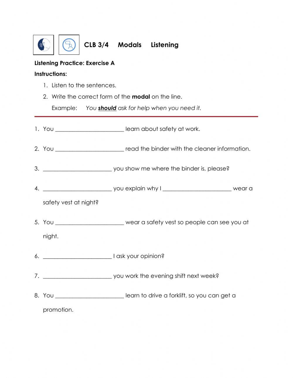 Grammar Modals online exercise for | Live Worksheets