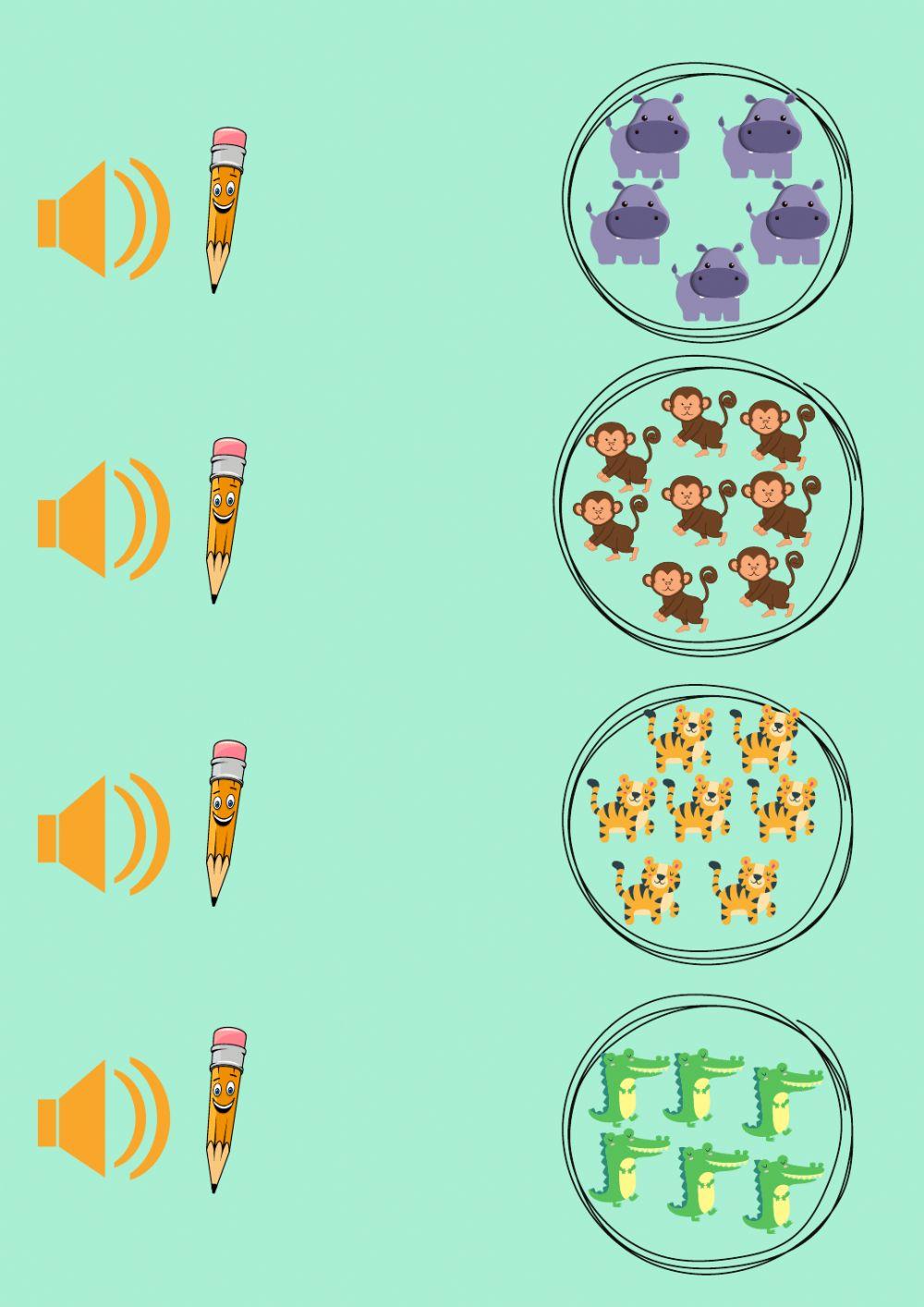 Animals and numbers online activity | Live Worksheets