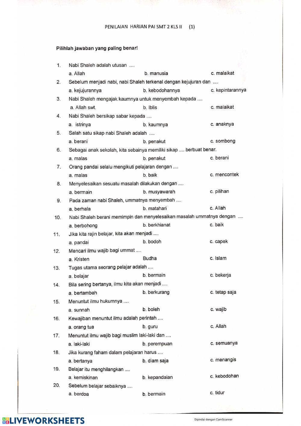 Sikap berani nabi shaleh 636887 | SITI MUTMAINAH | Live