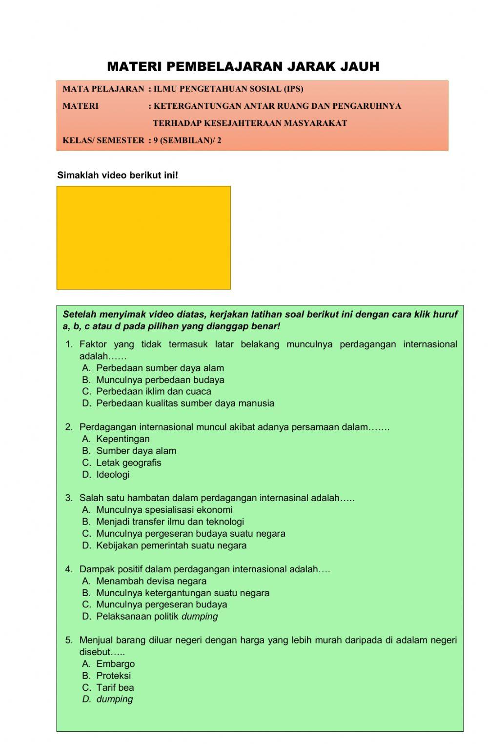 Ips Ilmu Pengetahuan Sosial (IPS) worksheet | Live Worksheets