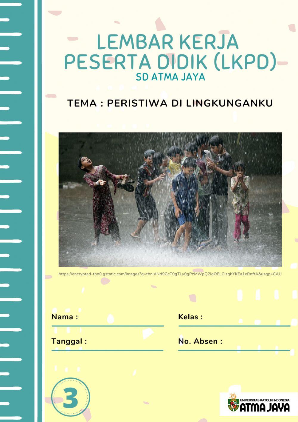 LKPD Tematik Tema Peristiwa di Lingkunganku worksheet | Live Worksheets