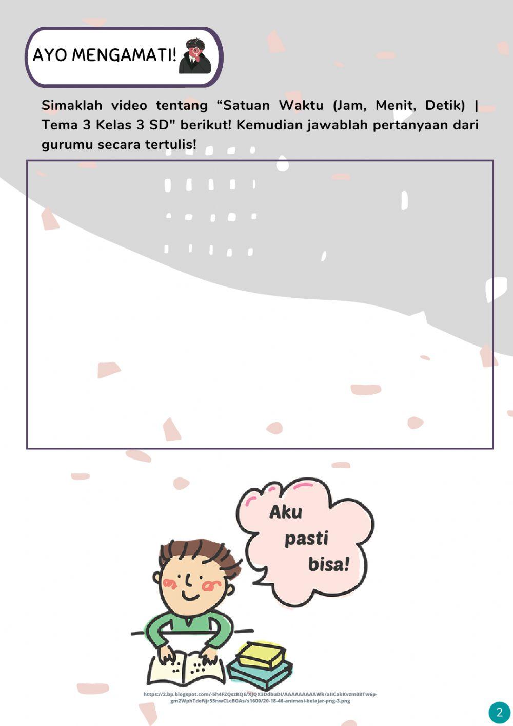 LKPD Tematik Tema Peristiwa di Lingkunganku worksheet | Live Worksheets