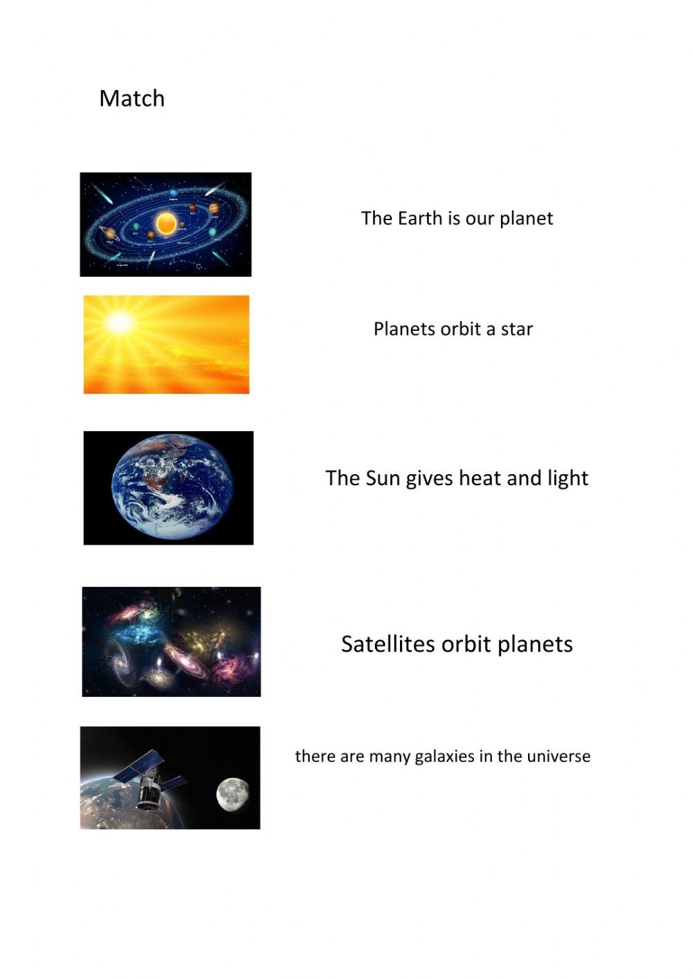 The solar system | jorge | Live Worksheets