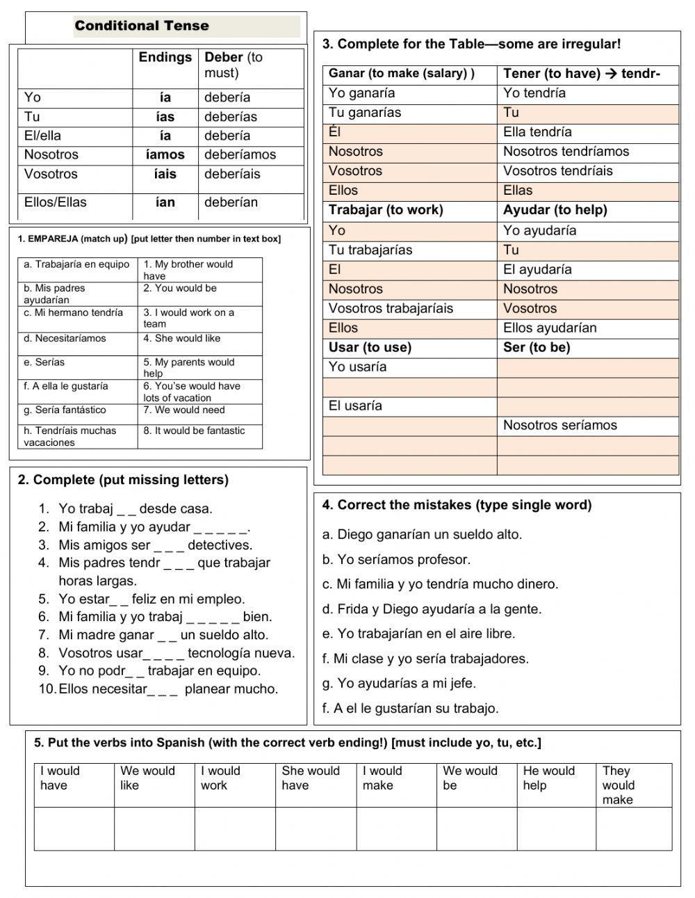 ayudar conjugation conditional