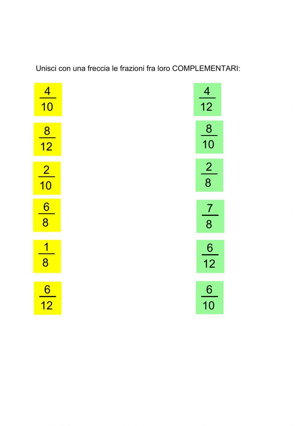Frazioni comple… | Free Interactive Worksheets | 639723