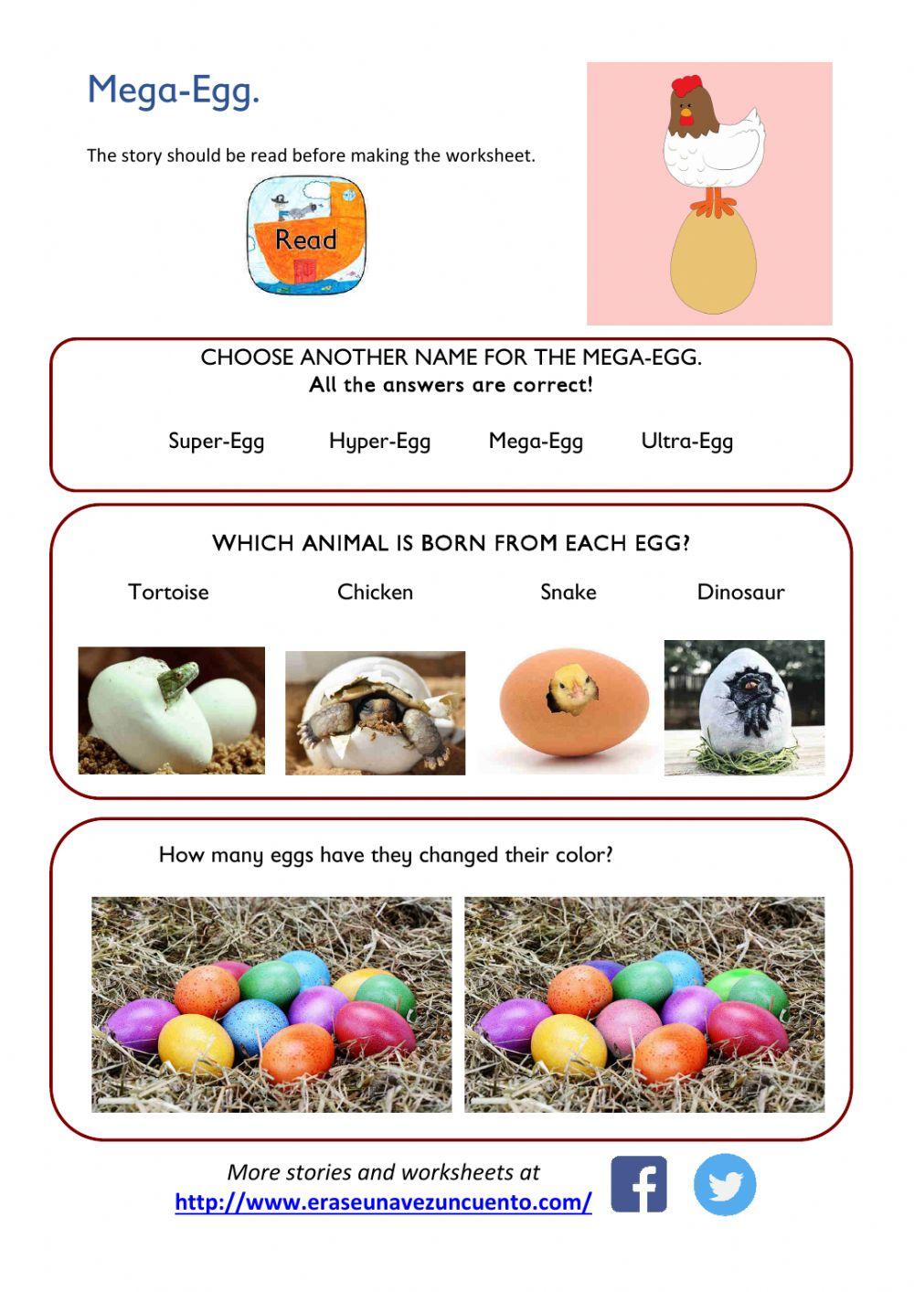 Mega-Egg worksheet | Live Worksheets
