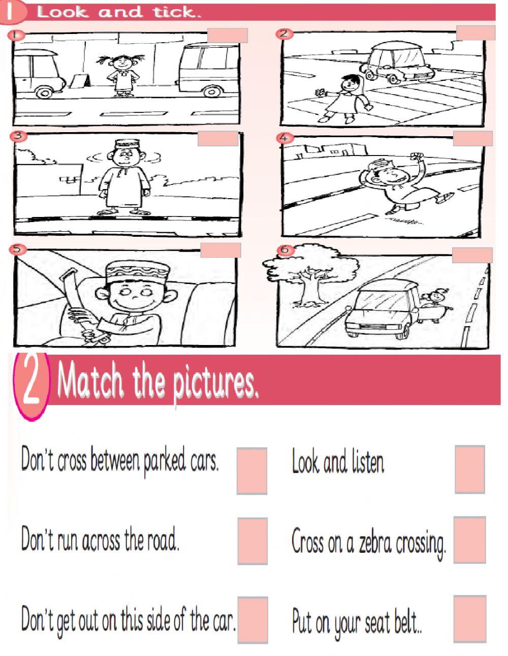 Road safety interactive worksheet for 3 | Live Worksheets