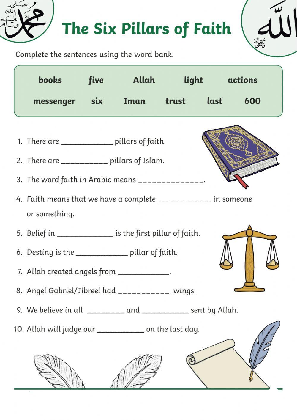 Pillars of Iman online exercise for | Live Worksheets