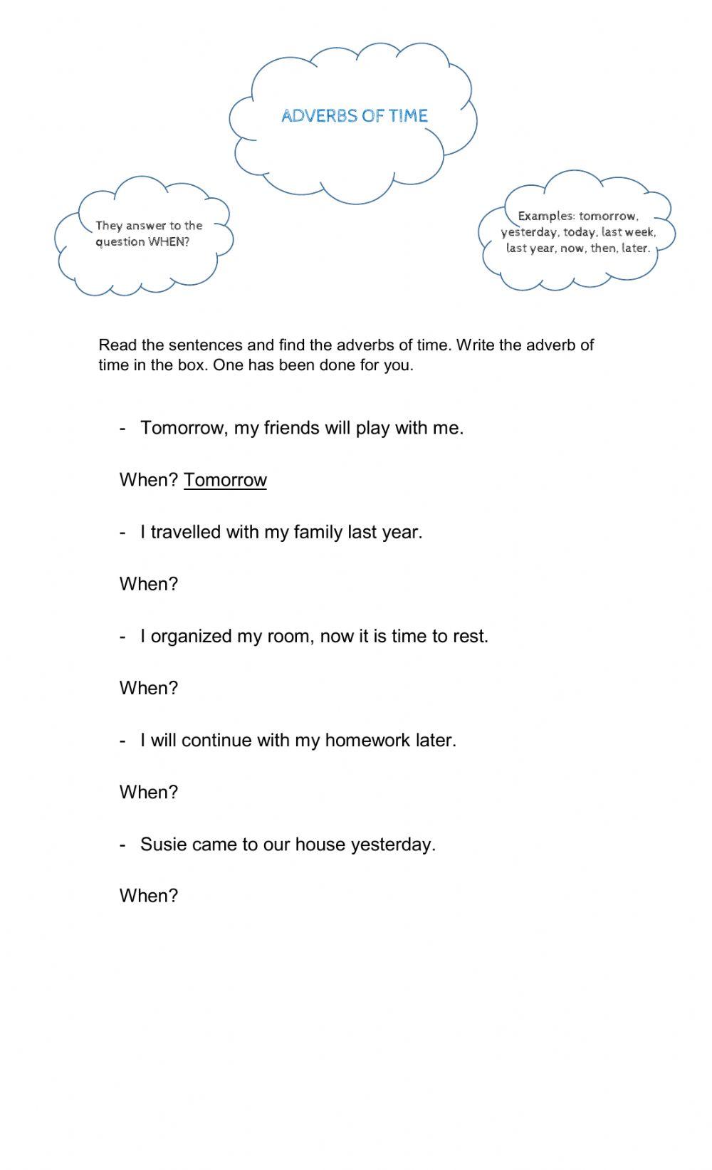 adverbs examples year 2