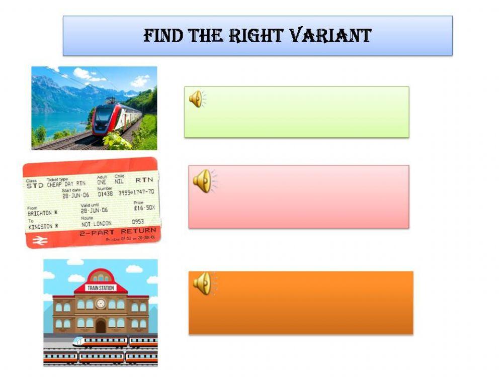 Train station | Free Interactive Worksheets | 641442