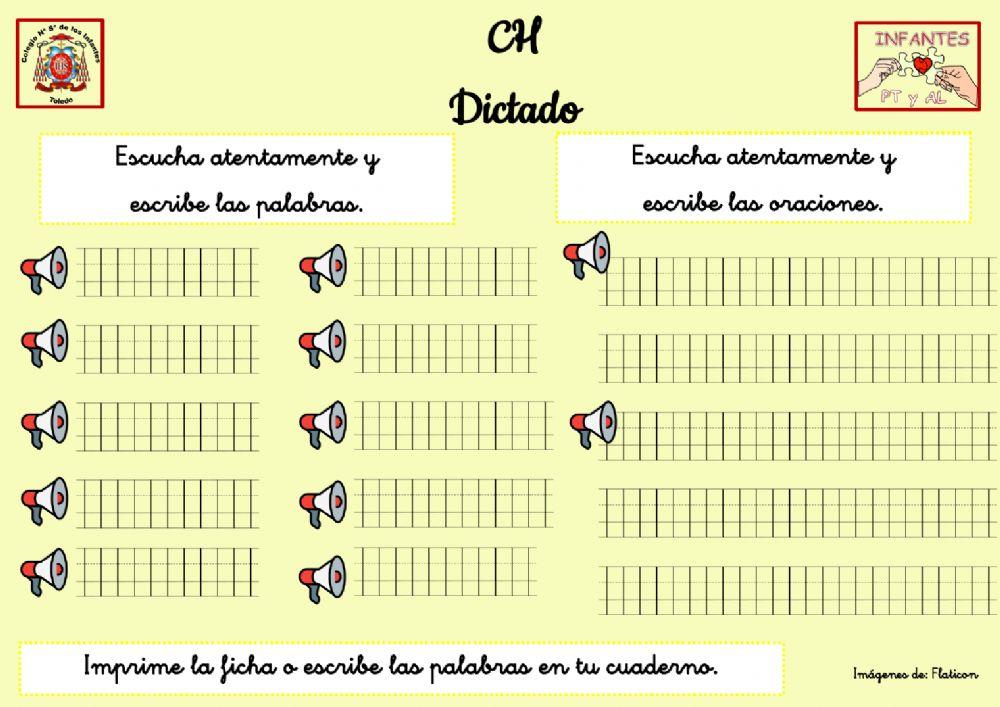 Letra CH Audición y Lenguaje (AL) activity | Live Worksheets