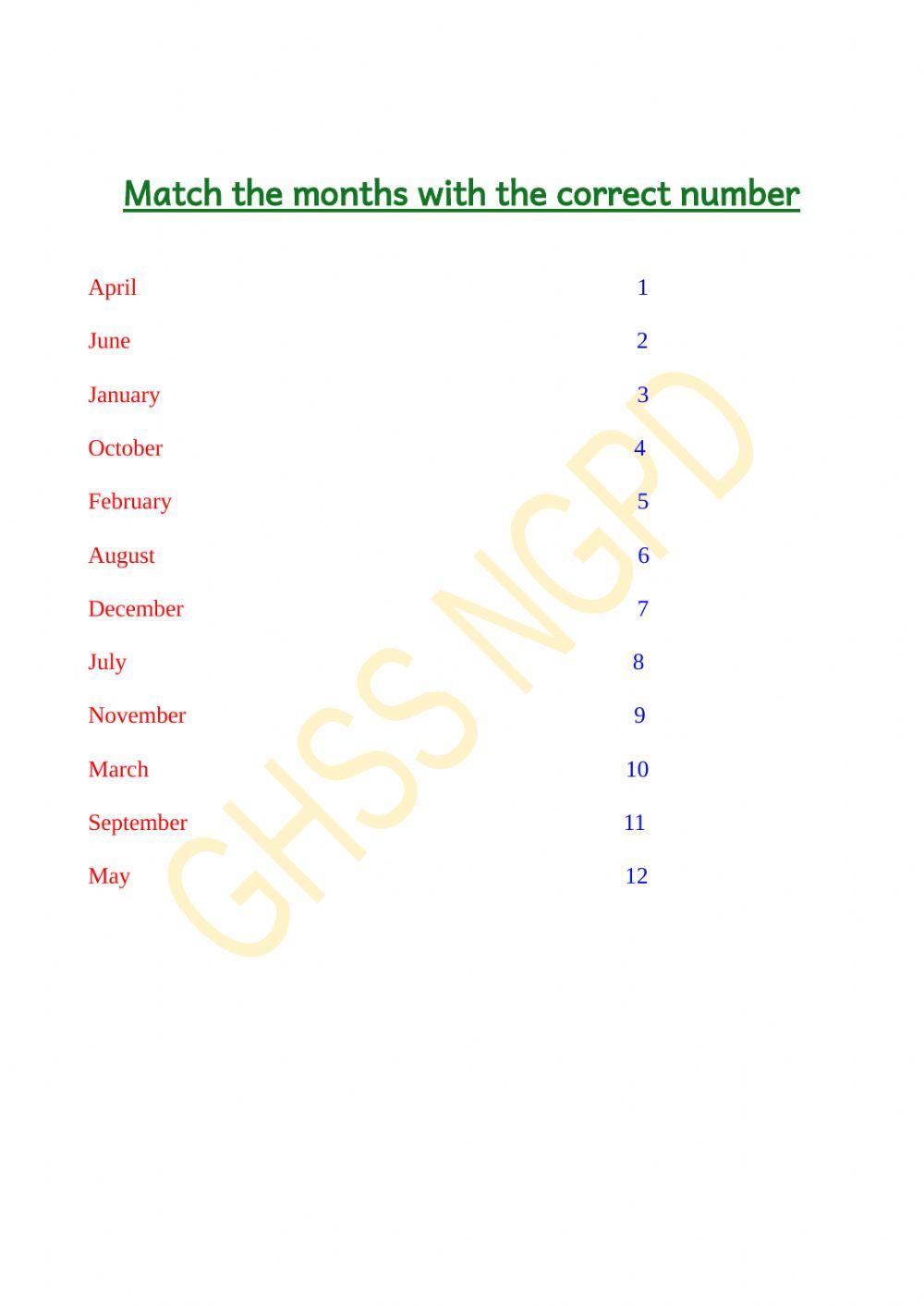 Months 641862 | RAJESHKANNA | Live Worksheets