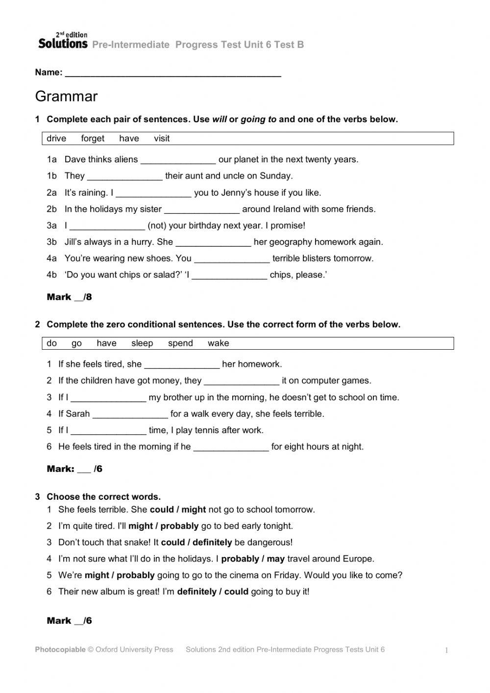 Pre-intermediat… | Free Interactive Worksheets | 6365508