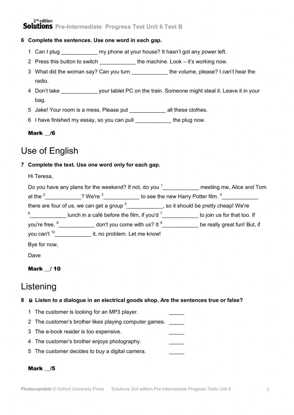 Pre-intermediat… | Free Interactive Worksheets | 6365508